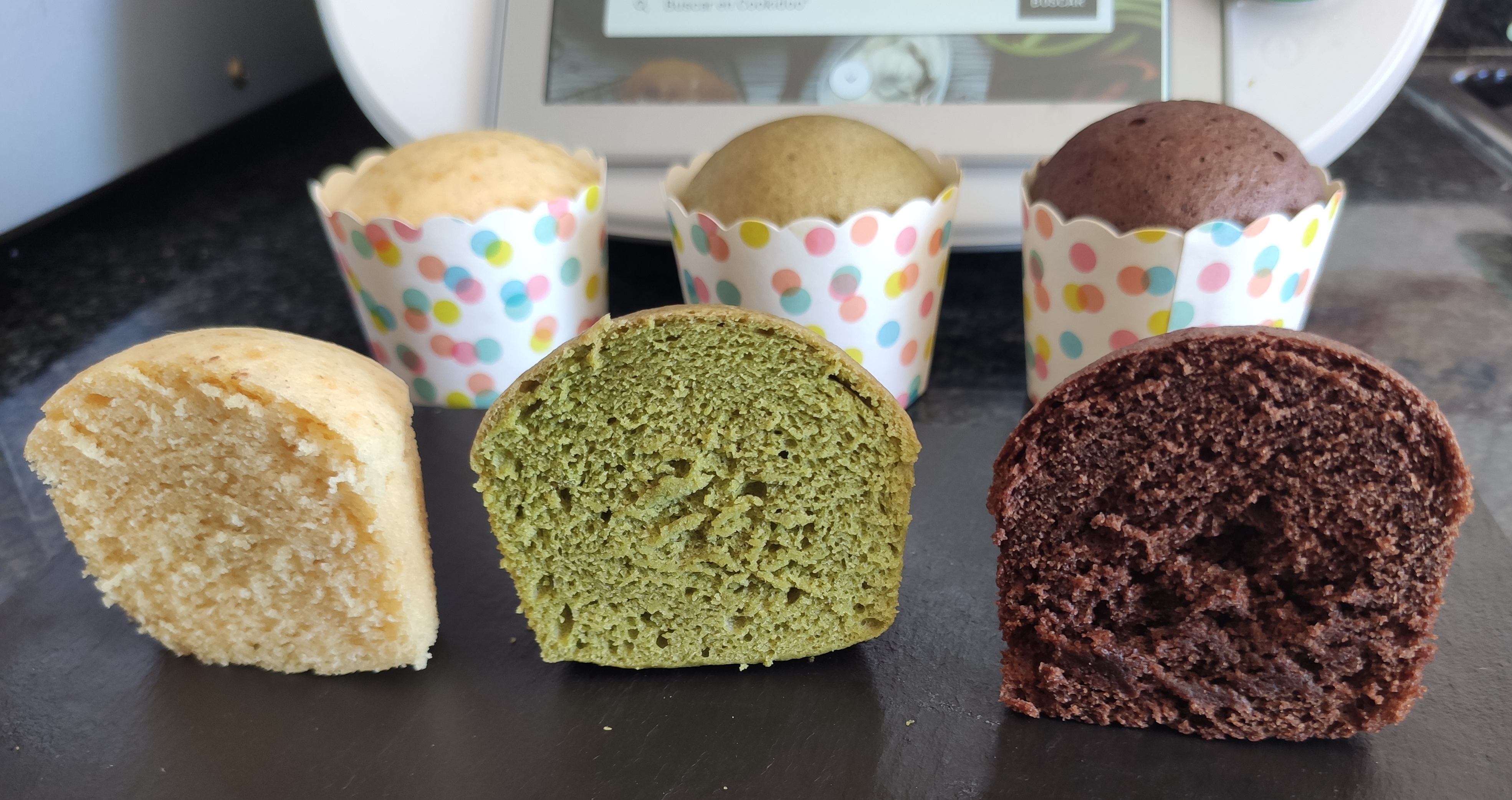 Mushi Pan de té Matcha, chocolate y vainilla. - Masas, panes y ...